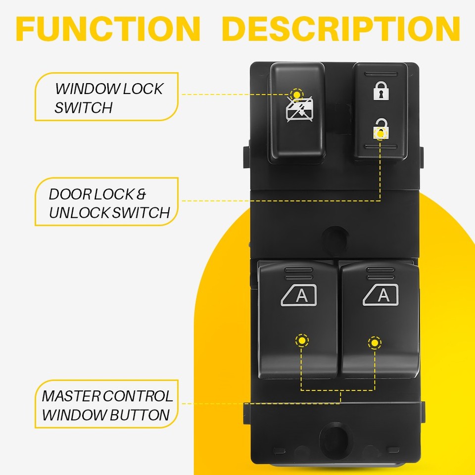 Master Power Switch Window Front Left Side 12Pins For 08-13 Nissan Altima Coupe | eBay