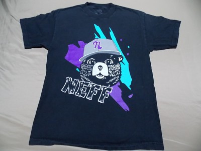Neff Bear Black Graphic T-Shirt Men's Sz M | eBay