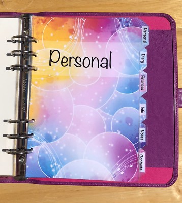Filofax A5 Organiser Planner - Bubble Design Labelled Dividers - Fully ...