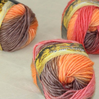 Sale 3 Skeinsx50g NEW Hand Wool Knitting Yarn Chunky Colorful Scarves ...