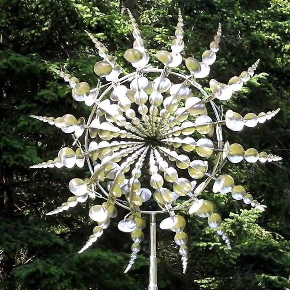 Magical Wind Powered Kinetic Windmill Metal And Sculpture Spinner ...