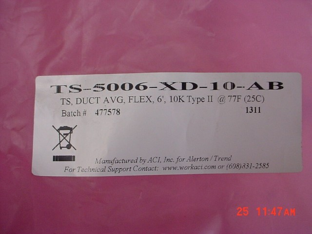 6 AND 12 FOOT FLEXIBLE AVERAGING SENSOR TS-5006-XD-10-AB ACI ADVANCE ...