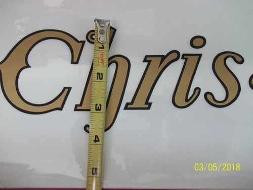 CHRIS CRAFT LOGO Gold and Black lettering 19" | eBay