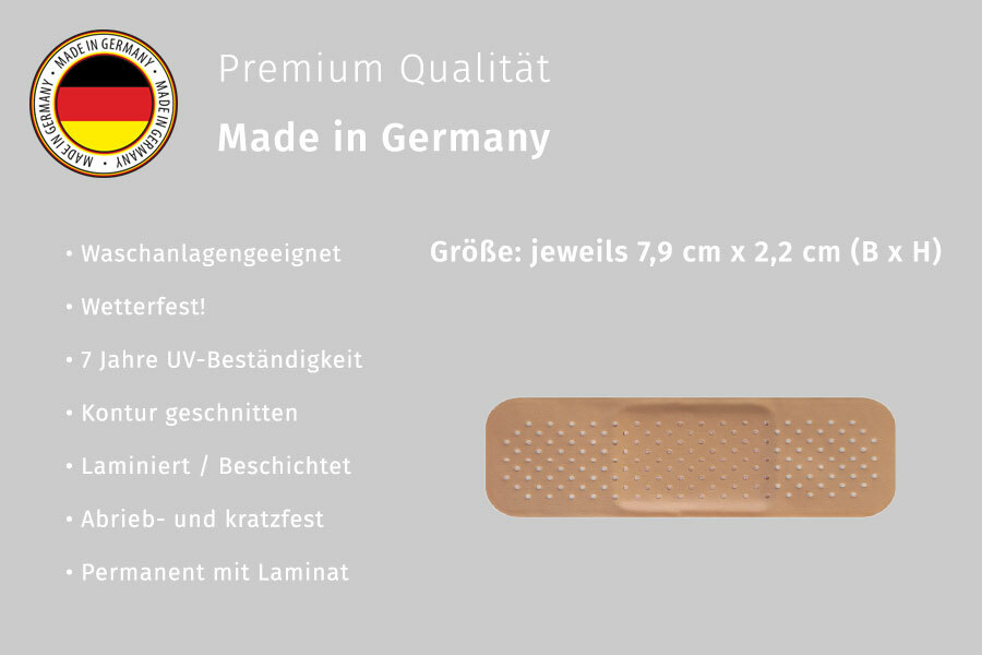 Premium Aufkleber Pflaster Fun Sticker Wetterfest UV-Beständig ...