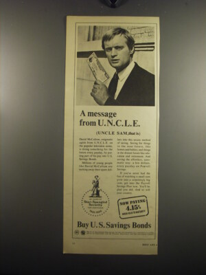 1967 U.S. Savings Bonds Ad - David McCallum - A message from U.N.C.L.E ...