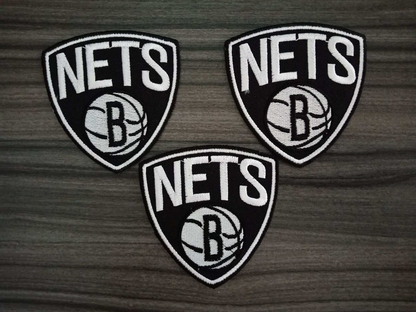 3pcs Brooklyn Nets Basketball Logo Sports Patch Iron-on Embroidered Sew ...