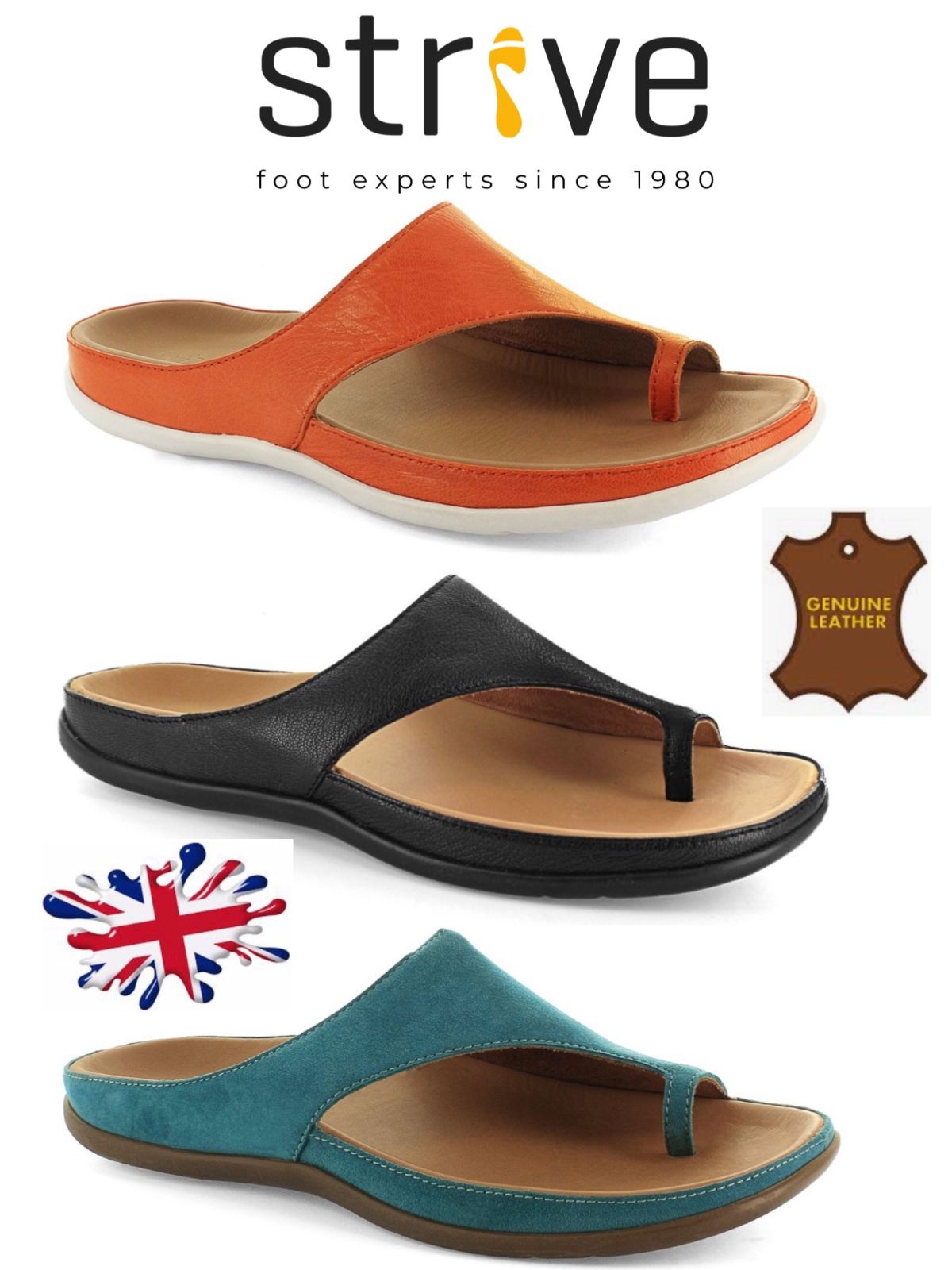 SRRIVE CAPRI LADIES FOOTBED SANDALS TOE LOOP FOR PLANTAR FASCIITIS ...