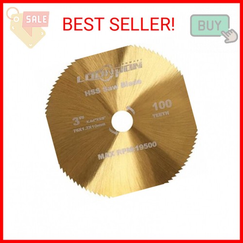 3 Circular Saw Blade - 3/8 Arbor - 100-Tooth HSS Blade for Wood ...