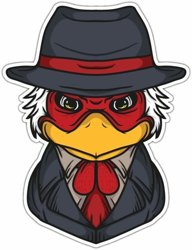 Chicken Rooster Mafia Gangster Car Bumper Window Sticker Decal 3.5"X5 ...