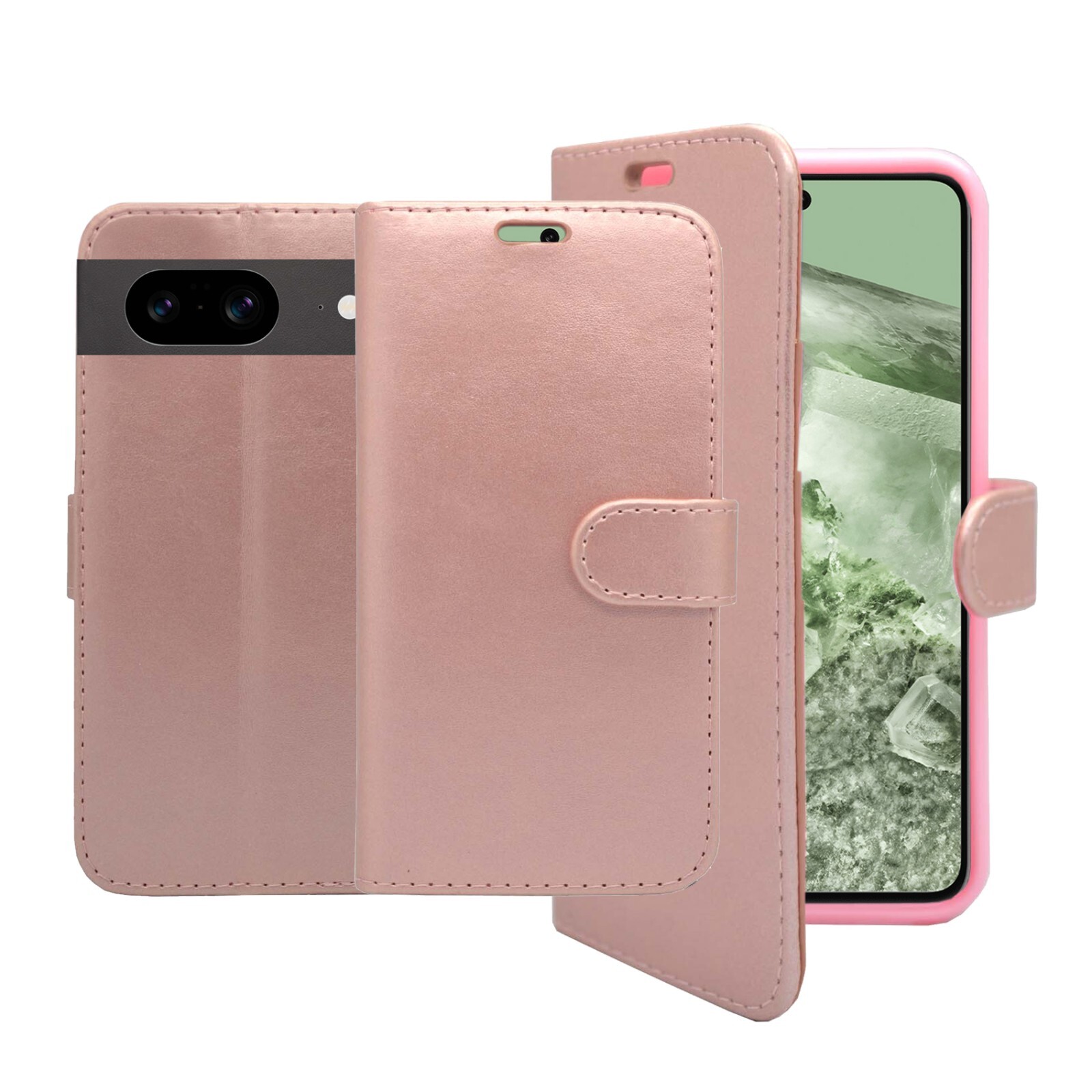 For Google Pixel 8 Phone Case Wallet Flip PU Leather Stand Card Slot ...