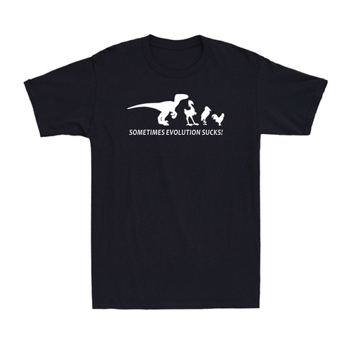 Sometimes Evolution Sucks Theory Retro Dinosaur Birds Animal Men's T-Shirt | eBay