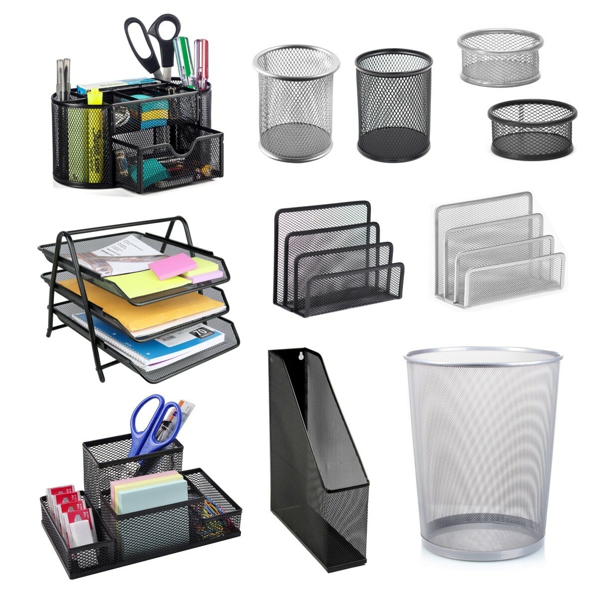 M O Mesh Bin Desk Sets Sy Tidy L T H O UK ￡1.08 ...