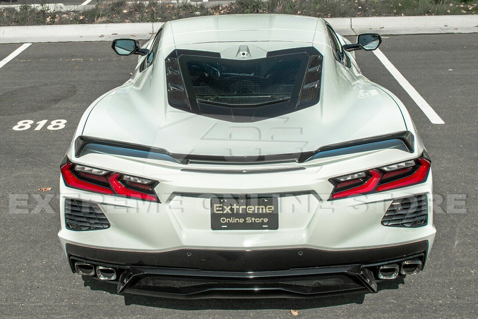 Carbon Flash Painted Z51 Style Rear Spoiler For 20-Up Corvette C8 Trunk ...