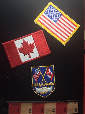 Canada & United States Flag Patch Lot ~ Canadian And American Flags ...