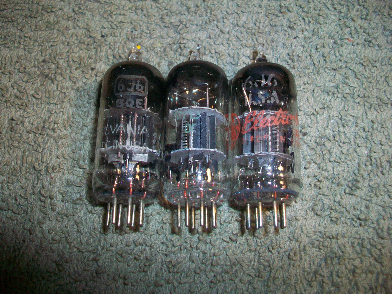 Vintage Lot of 3 6J6 Tubes All Tested Good to Strong | eBay