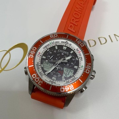 Citizen Promaster Sailhawk Eco Drive Watch Orange Rubber Band JR4061 ...