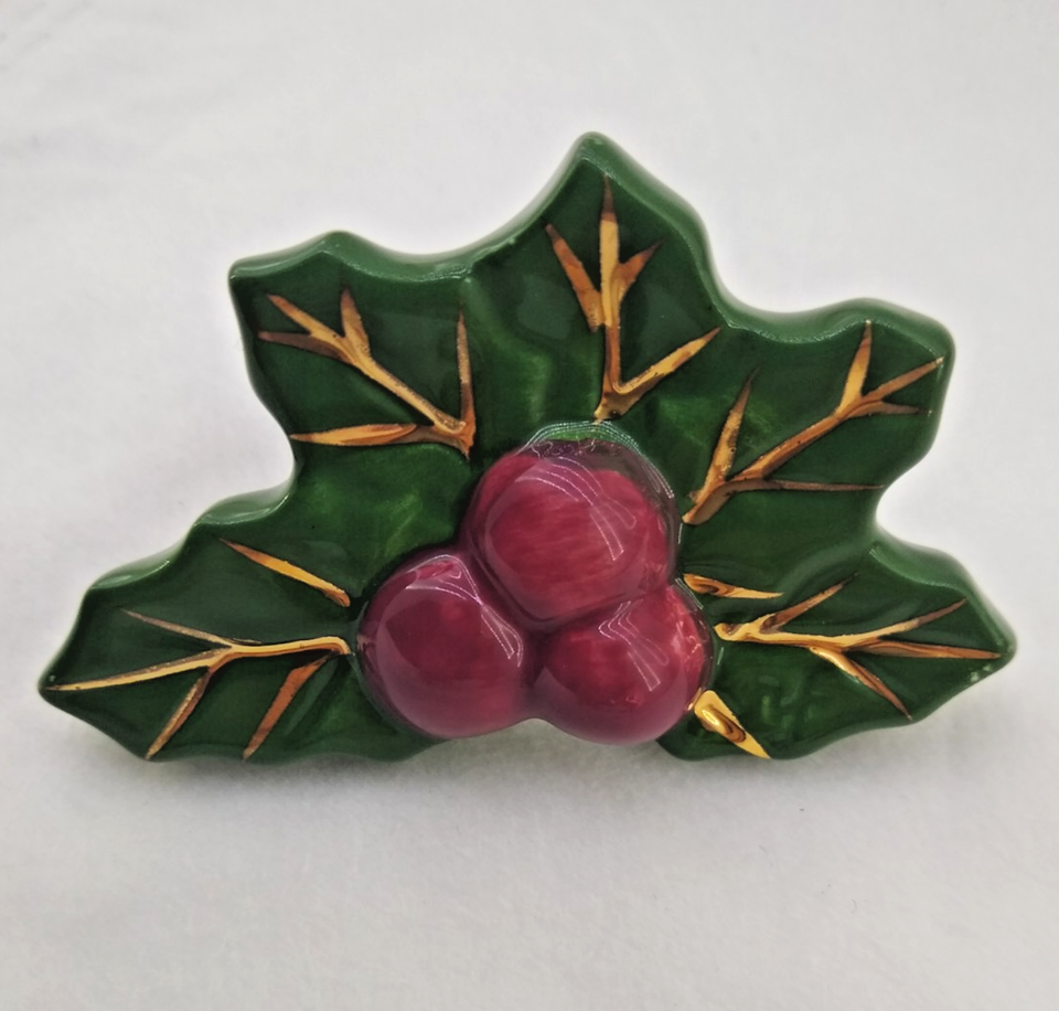 Nora Fleming Holly Berry Charm Plate Bowl Berries Tree Leaves Leaf Gift ...