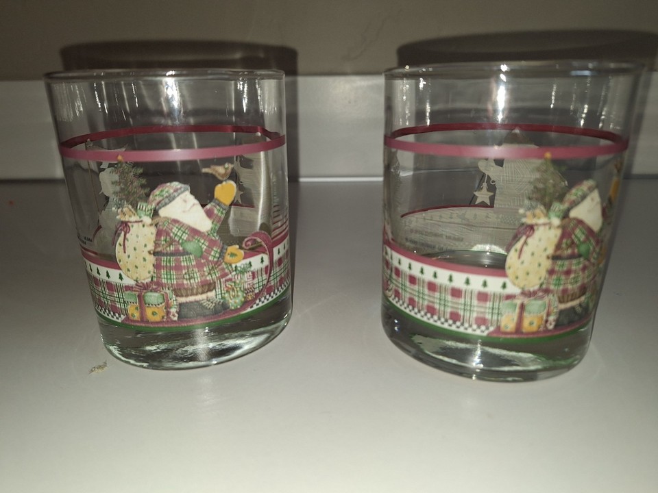 Debbie Mum 90s Christmas Plaid Snowman, Teddy Bear, Santa 1 Pair | eBay