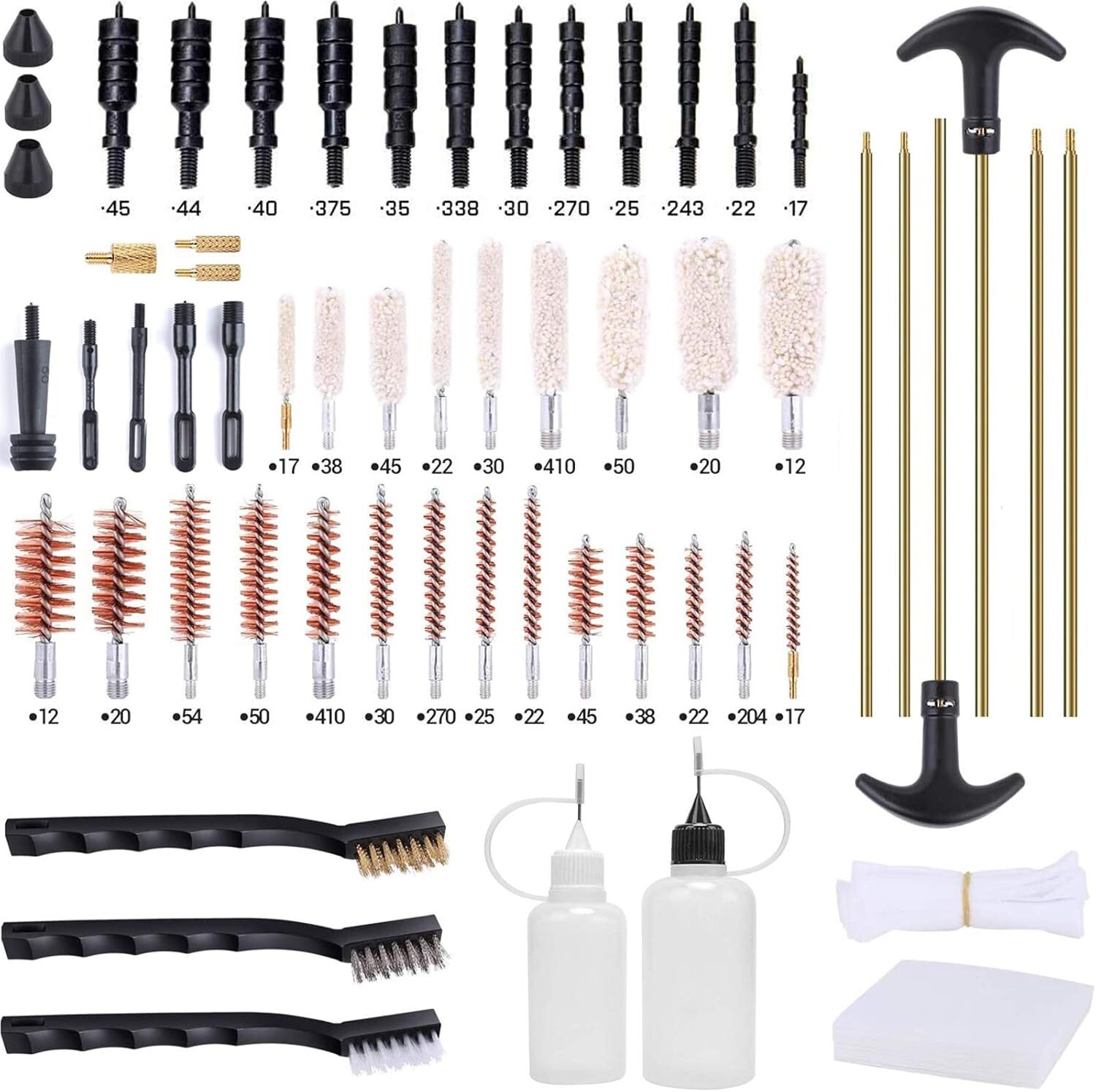 Universal Gun Cleaning Kit for Rifle Pistol Shotgun Muzzleloader for ...