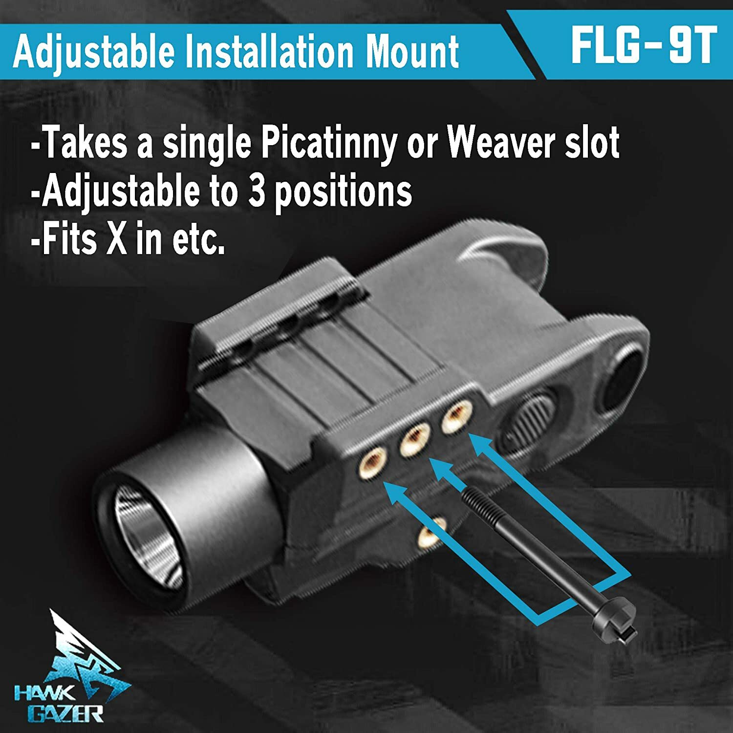 HAWK GAZER Green Laser Light Combo for Pistol Handgun Gun, USB ...