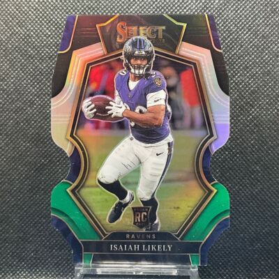 2022 Panini Select Isaiah Likely #110 Black & Green Prizm Die Cut ...