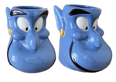 Disney Aladdin Genie Mug Large 3D Ceramic Blue Handle Magic Lamp ...