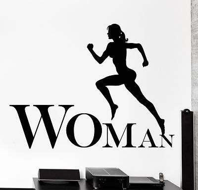 Wall Stcker Sport Running Jogging Woman Female Vinyl Decal (z3051) | eBay