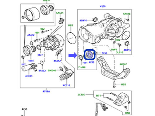 GENUINE LAND ROVER REAR DIFFERENTIAL BEARING LR2 LR023441 | eBay