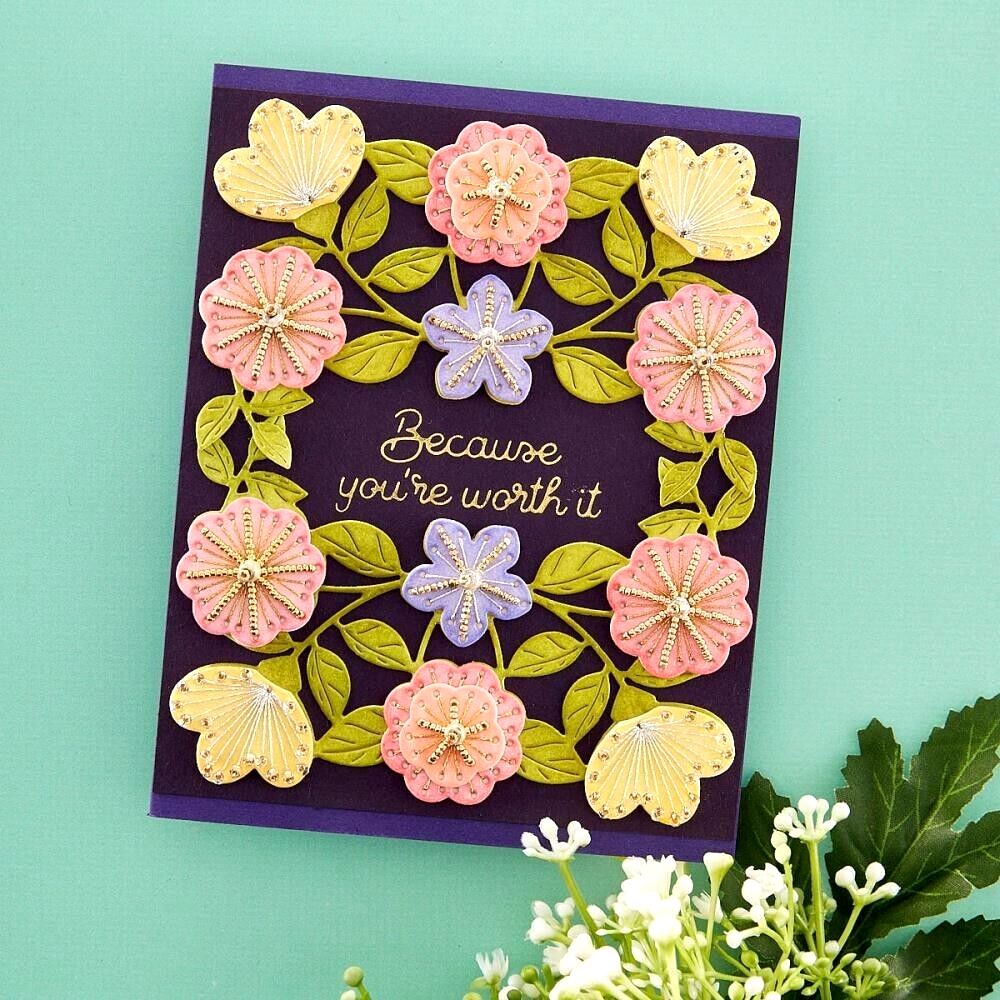 Spellbinders Etched Dies-Stitched Floral Flip Frame S41267 for sale ...