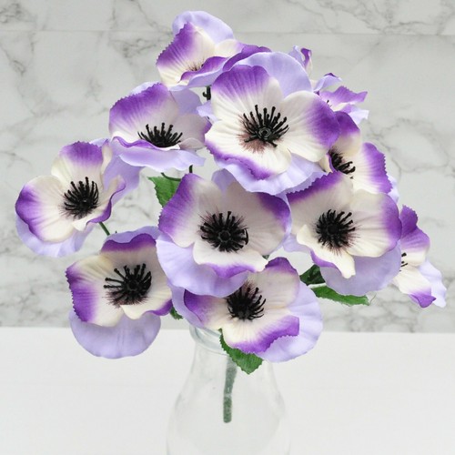 ARTIFICIAL SILK FLOWERS PANSY BUNCH 6 COLOURS Home Wedding Outdoor ...