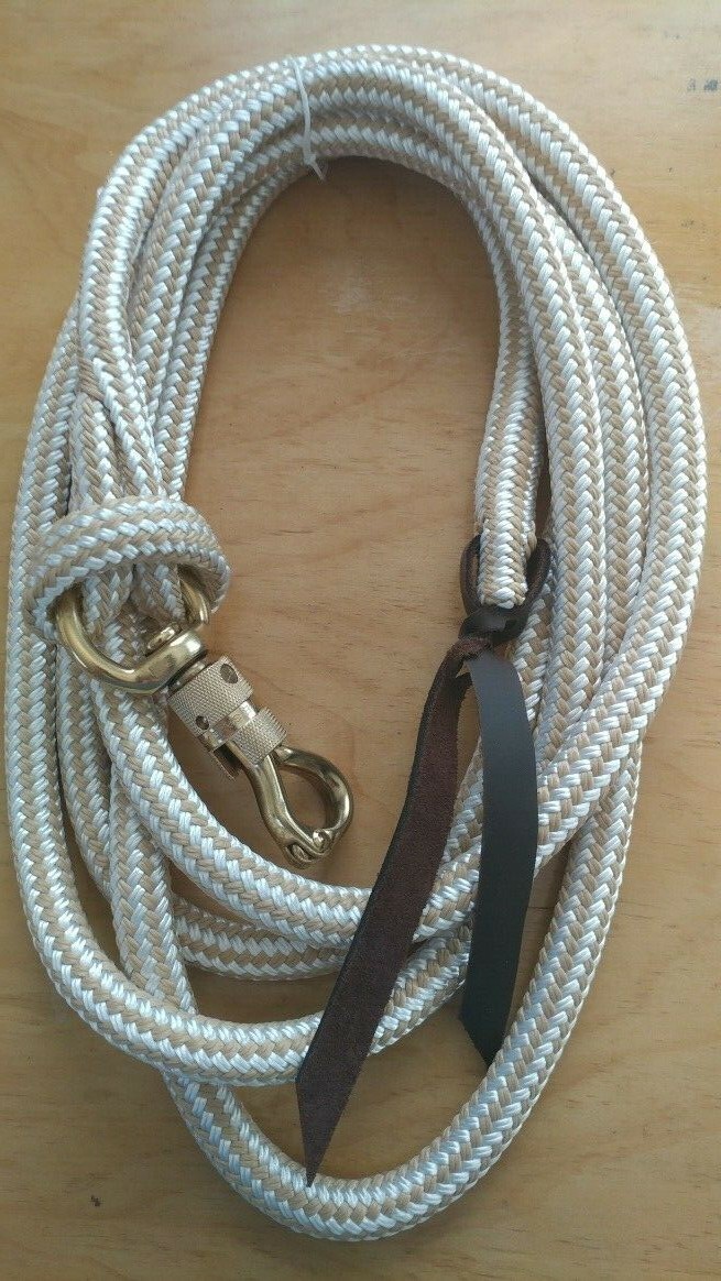 12' TRAINING YACHT ROPE LEAD WITH BRASS TWIST SNAP, FITS PARELLI METHOD ...