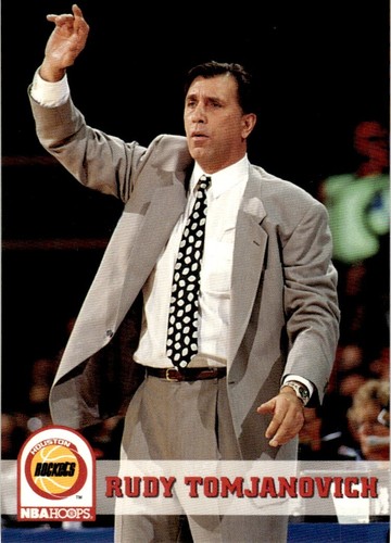 1993-94 NBA Hoops Basketball Card Rudy Tomjanovich Houston Rockets #239 ...