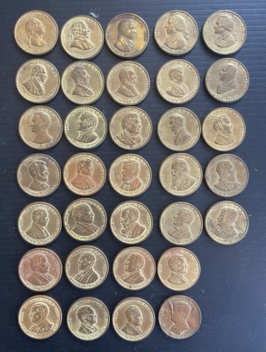 Vintage Rare United States Presidents Tokens - Set Includes 33 Of 34 ...