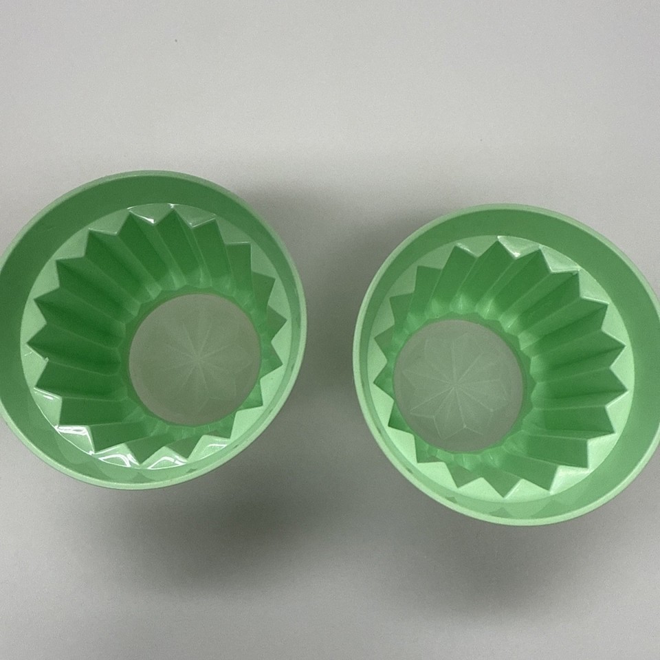 Vintage Tupperware Jello Molds Mini Mint Green With Lids Set 2 ...