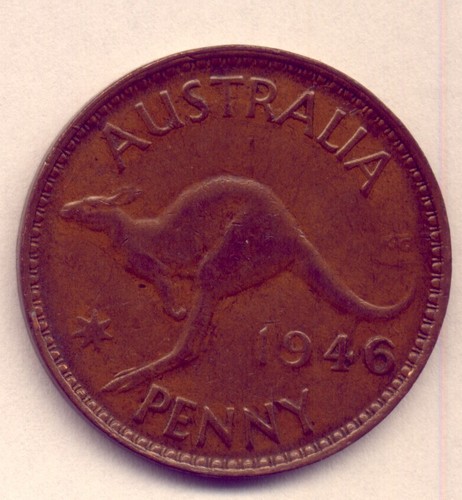 A 1946 PENNY A VERY SCARCE COIN in ABOVE AVERAGE CONDITION LOW RESERVE ...