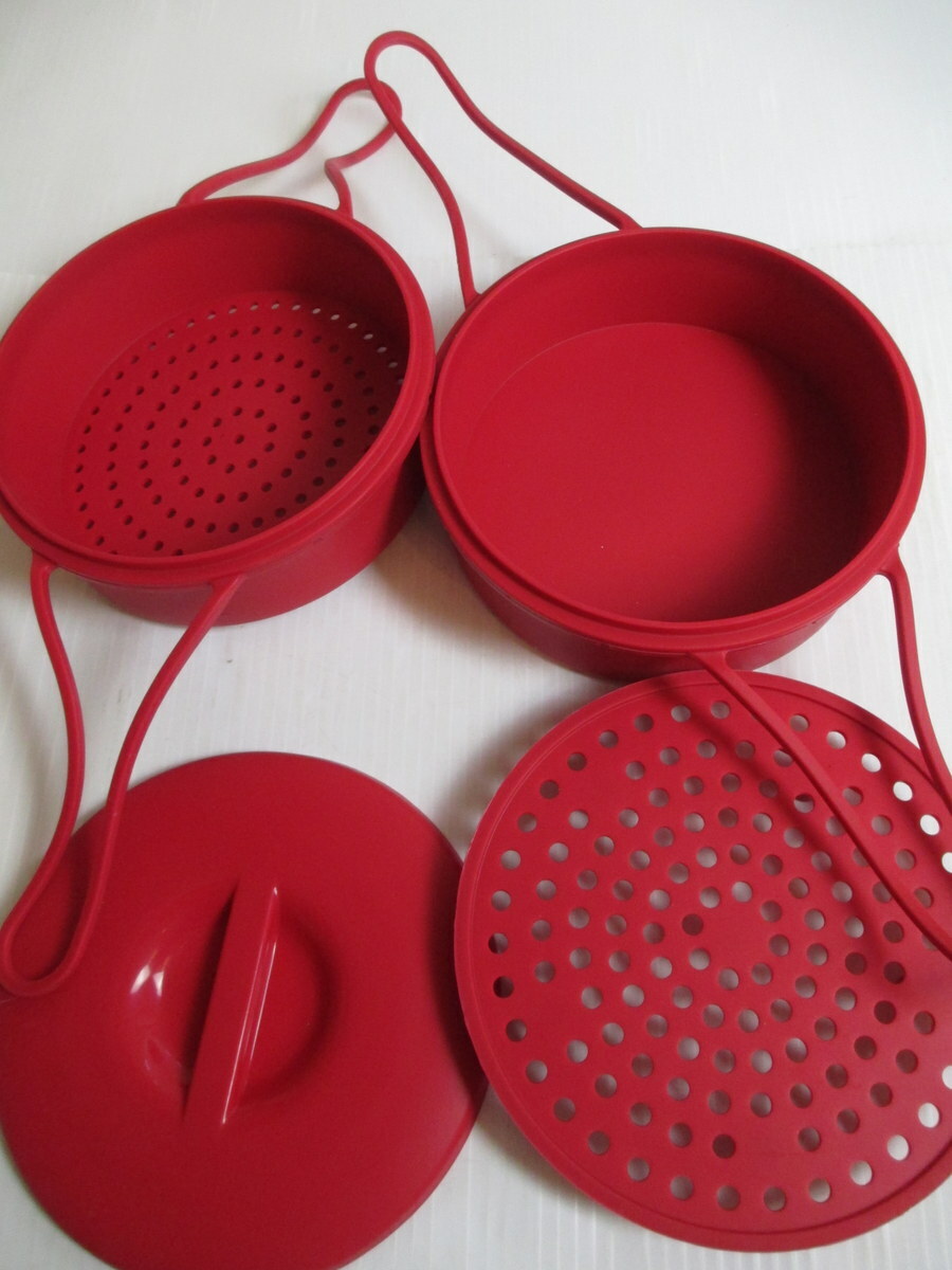 Cook's Essentials new silicon 4 piece red pressure cooker insert for 4 ...