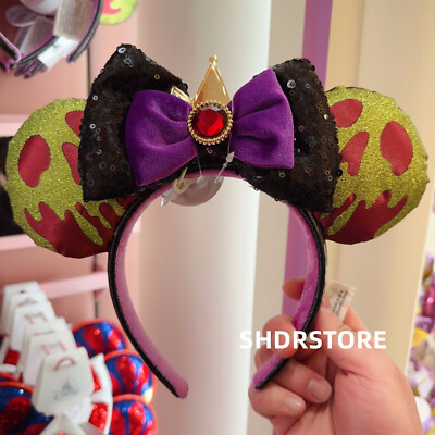 Disney authentic 2024 Snow White Evil Queen Minnie mouse Ear Headband ...