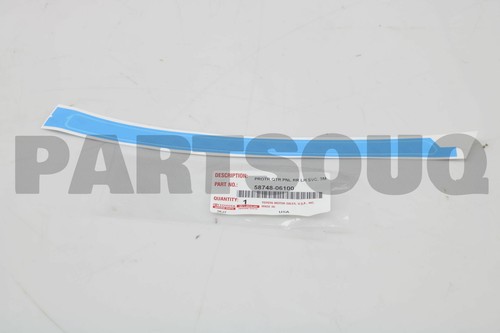 5874806100 Genuine Toyota PROTECTOR, QUARTER PANEL, REAR LH 58748-06100 ...