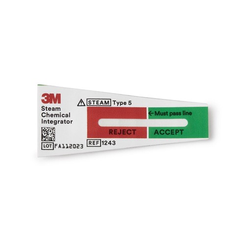 500 Pk 3M Attest Sterilization Chemical Integrator Strip Steam 2" Class ...
