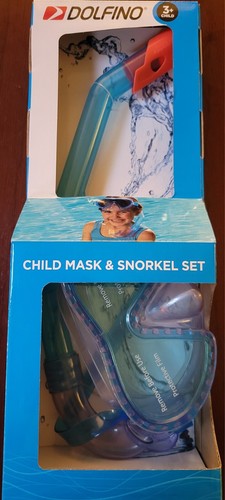 Dolfino Child Mask and Snorkel 2-Piece Set Children 3+ Blue/Red NEW IN ...