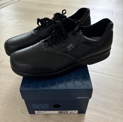 SAS Time Out Shoes Men's Black Leather Walking NEW With Box USA Sz 13.5 ...