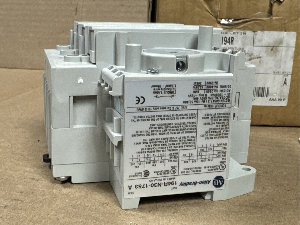 NEW Allen Bradley 194R-N30-1753 /A Disconnect Switch 30A 3P FAST ...