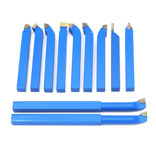 11PC Carbide Tip Cutting Turning Boring Bit,Metal Working Lathe Thread ...
