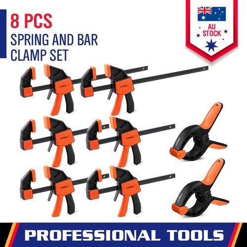 6''/12'' Bar And Spring Clamps Set For Woodworking Quick-grip Bar Clamp ...