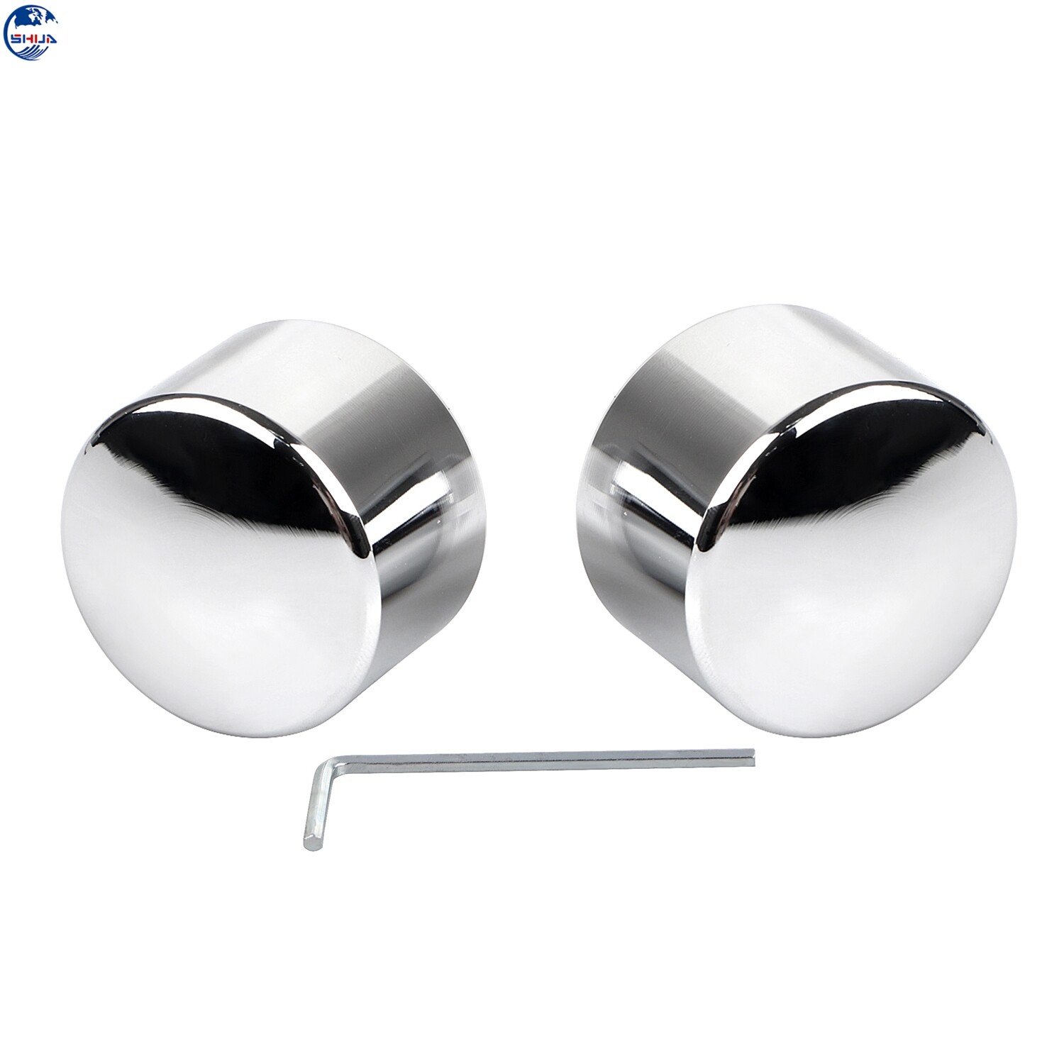 CNC Chrome Front Axle Cap Nut Covers For Harley Touring Road King ...