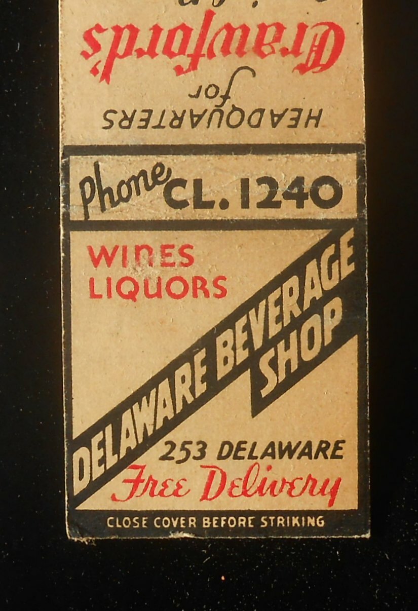 1930s? Delaware Beverage Shop Crawford's Scotch Whiskey 253 Delaware ...