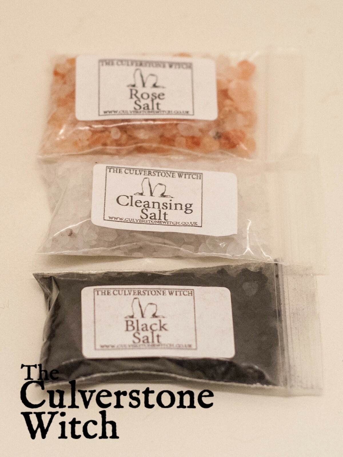 Set of 3 Salt Sachets - Witch Wicca Pagan Witchcraft Charm Spells ...