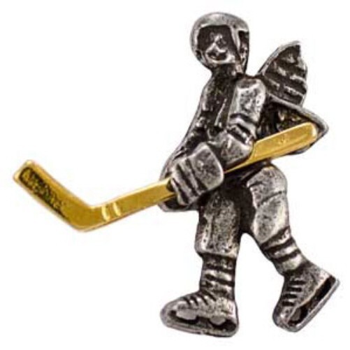 Hockey Pin Guardian Angel Pin Pewter Hockey Player Gift Pin Made in the ...
