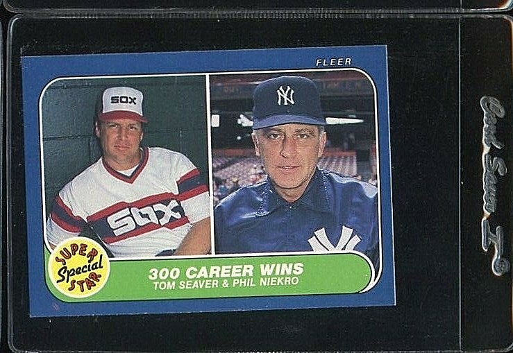 1986 FLEER SUPERSTAR SPECIAL #630 TOM SEAVER PHIL NIEKRO 300 CAREER ...