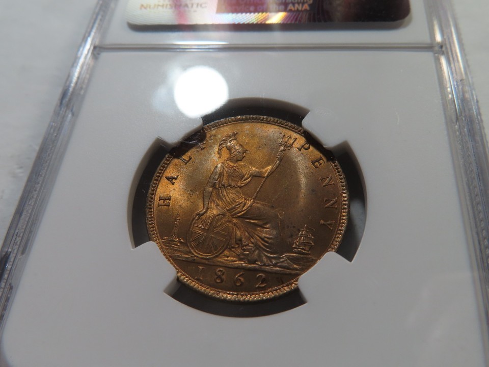 C8 Great Britain 1862 1/2 Penny NGC MS-65 FULL RED | eBay